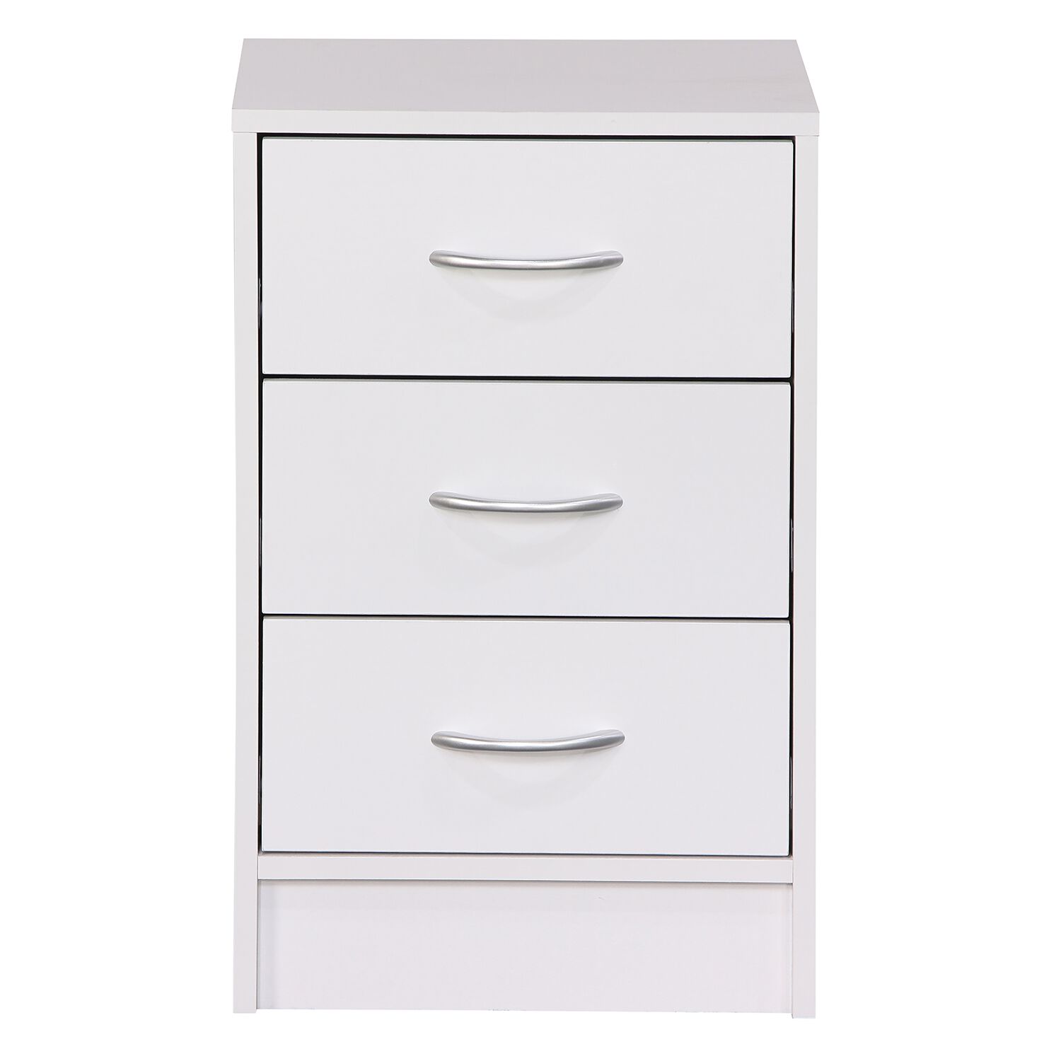 Mayfair White 3 Drawer Bedside Locker - Home Store + More