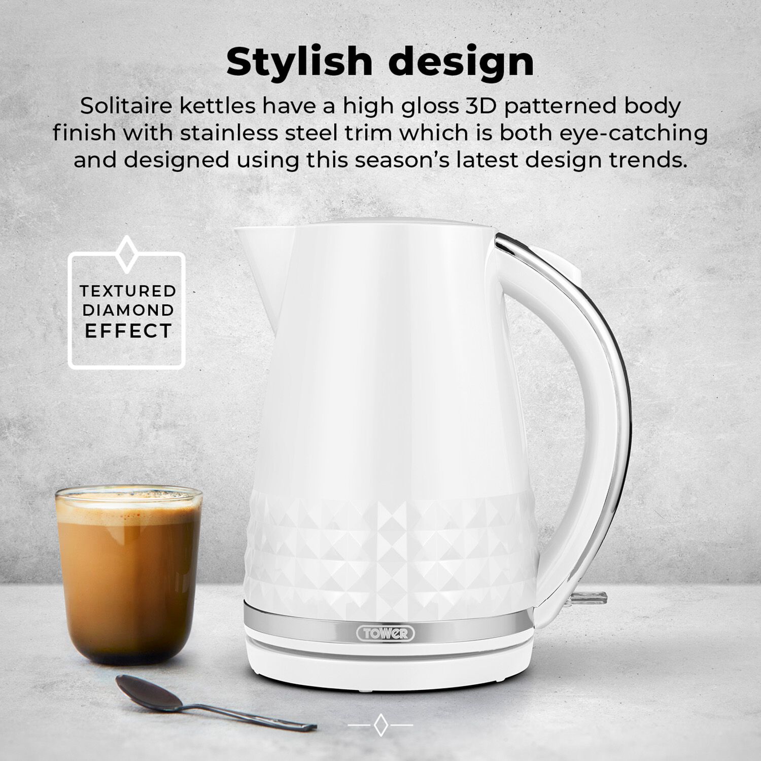 Tower Solitaire 1.5L Kettle - Home Store + More