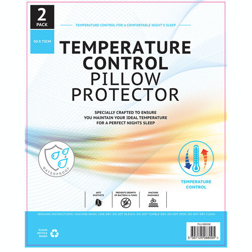 Temp Control Waterproof Pillow Protector Pair - Home Store + More