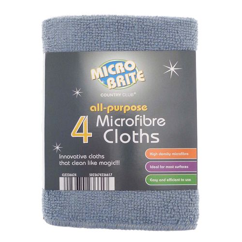 Micro Brite 4 Microfibre Cloths - Home Store + More