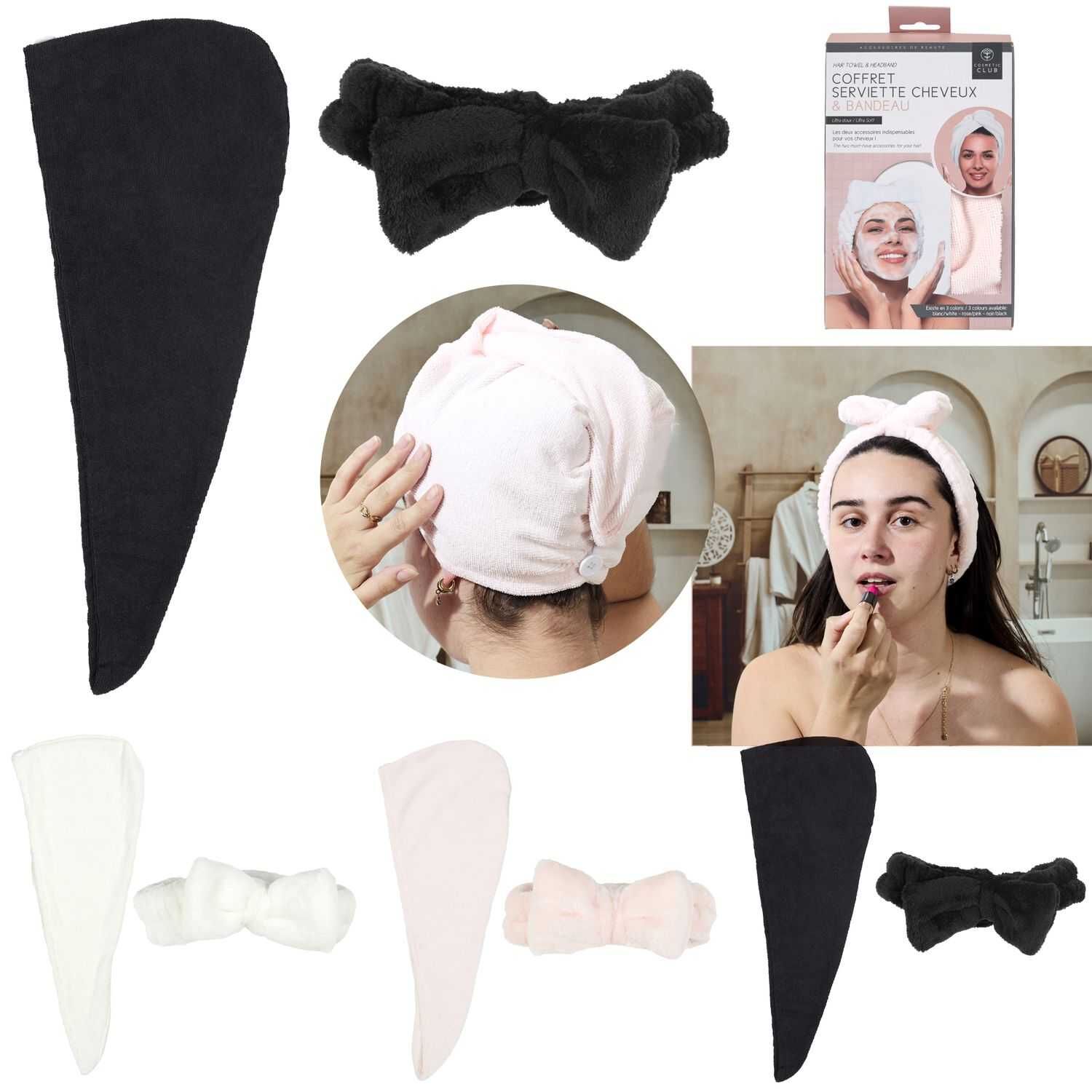 Cosmetic Club Hair Towel & Hairband - Home Store + More