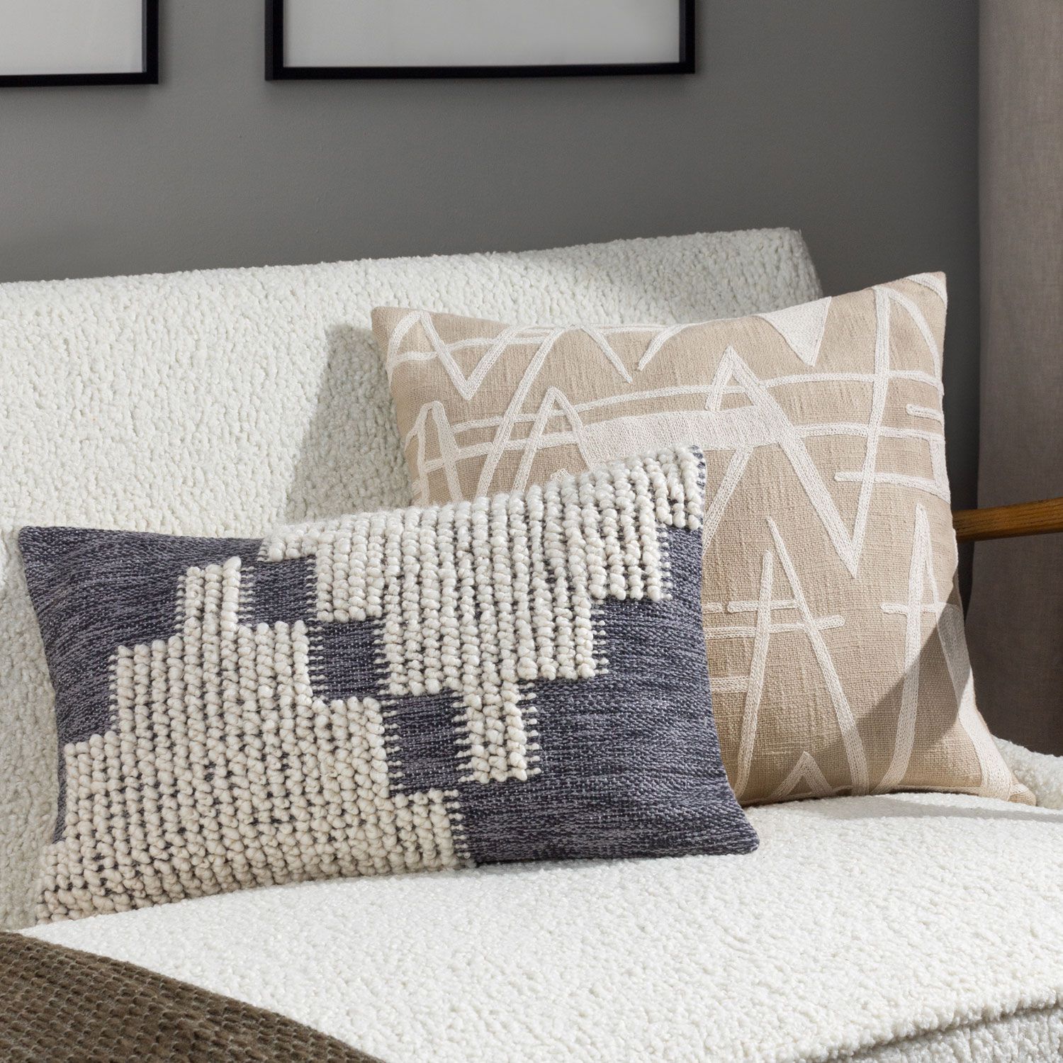 Hoem Himal Cushion 30cm x 50cm - Grey - Home Store + More