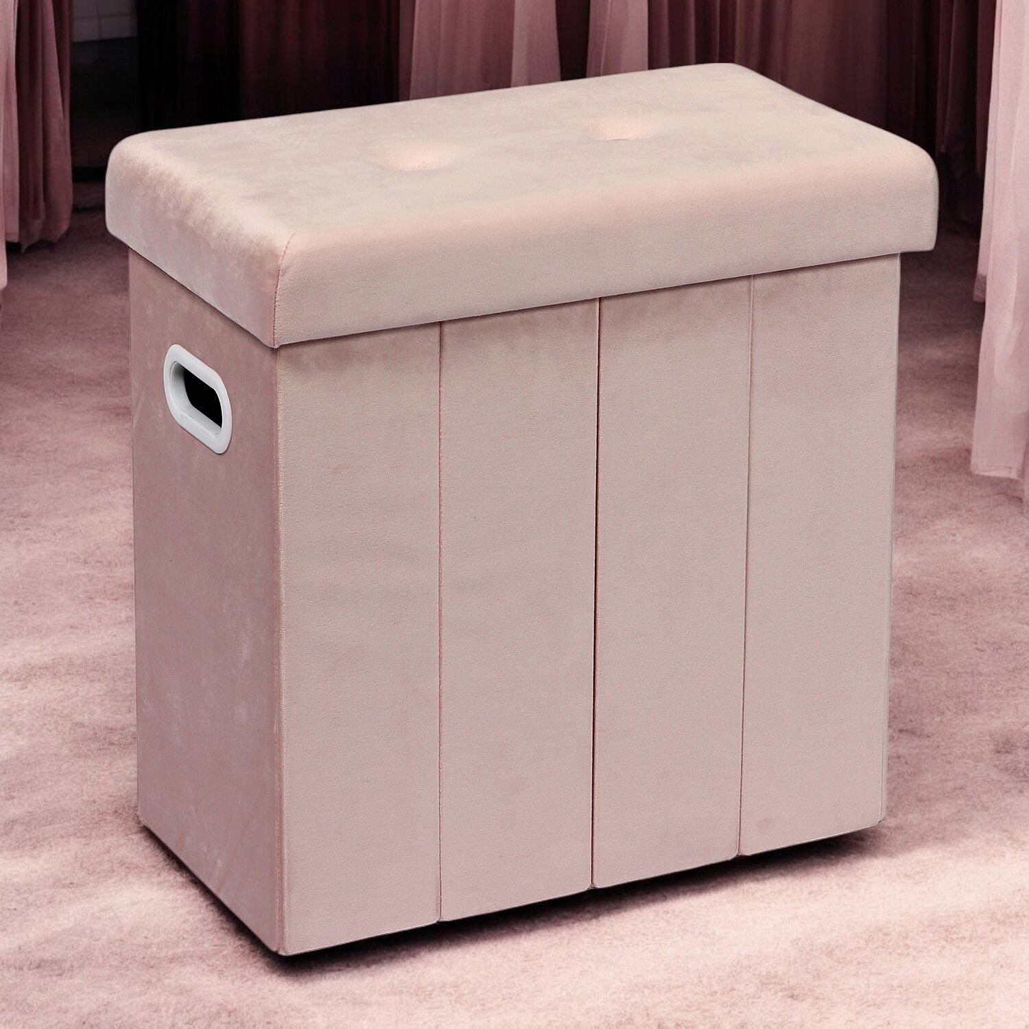 Folding Slim Storage Ottoman - Home Store + More