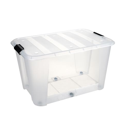 Ultra Clear Rolling Storage Container 70L - Home Store + More