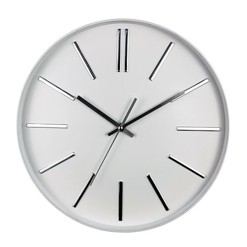 14" White Minimal Clock - Home Store + More