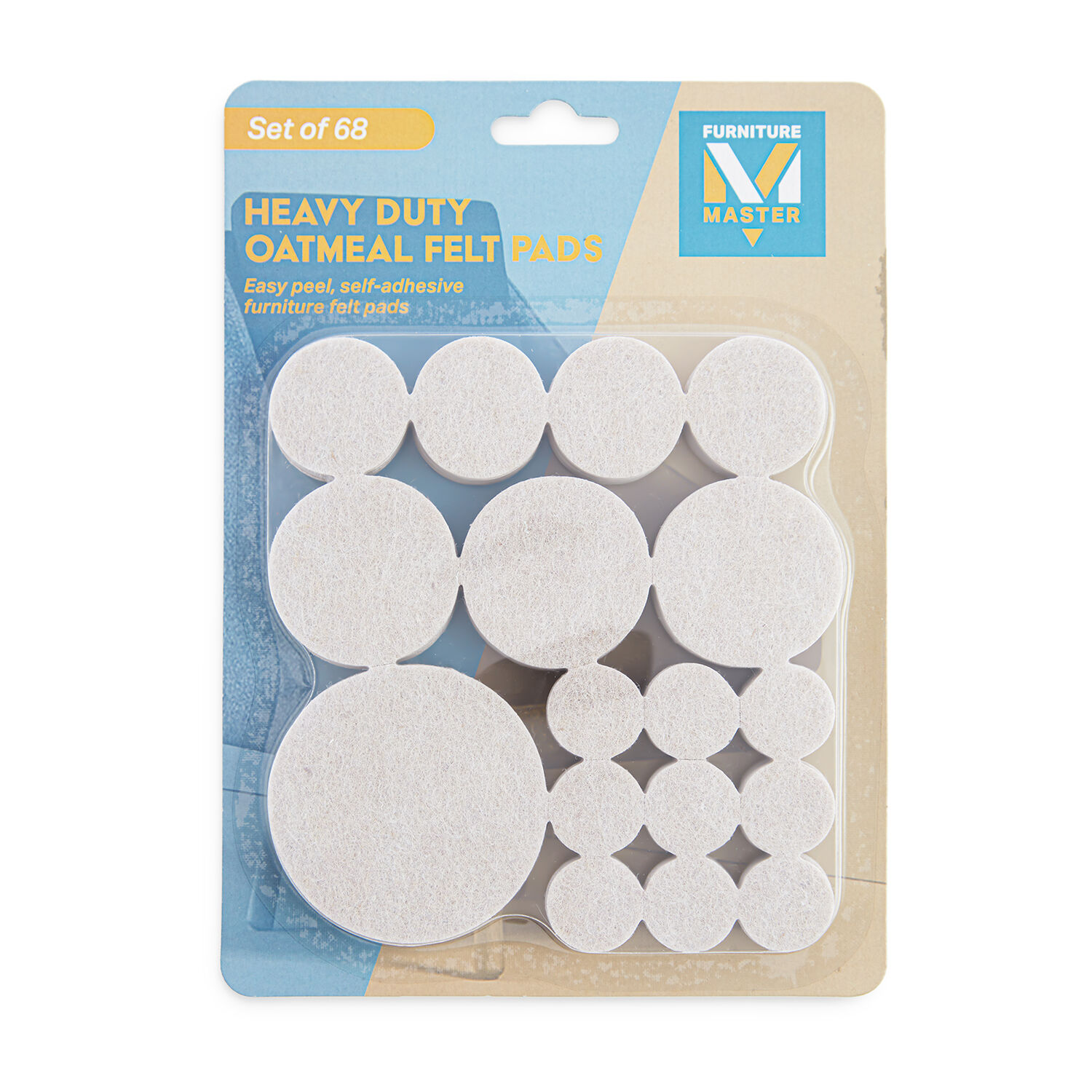 Heavy Duty Felt Pads 68 Pack - Oatmeal - Home Store + More