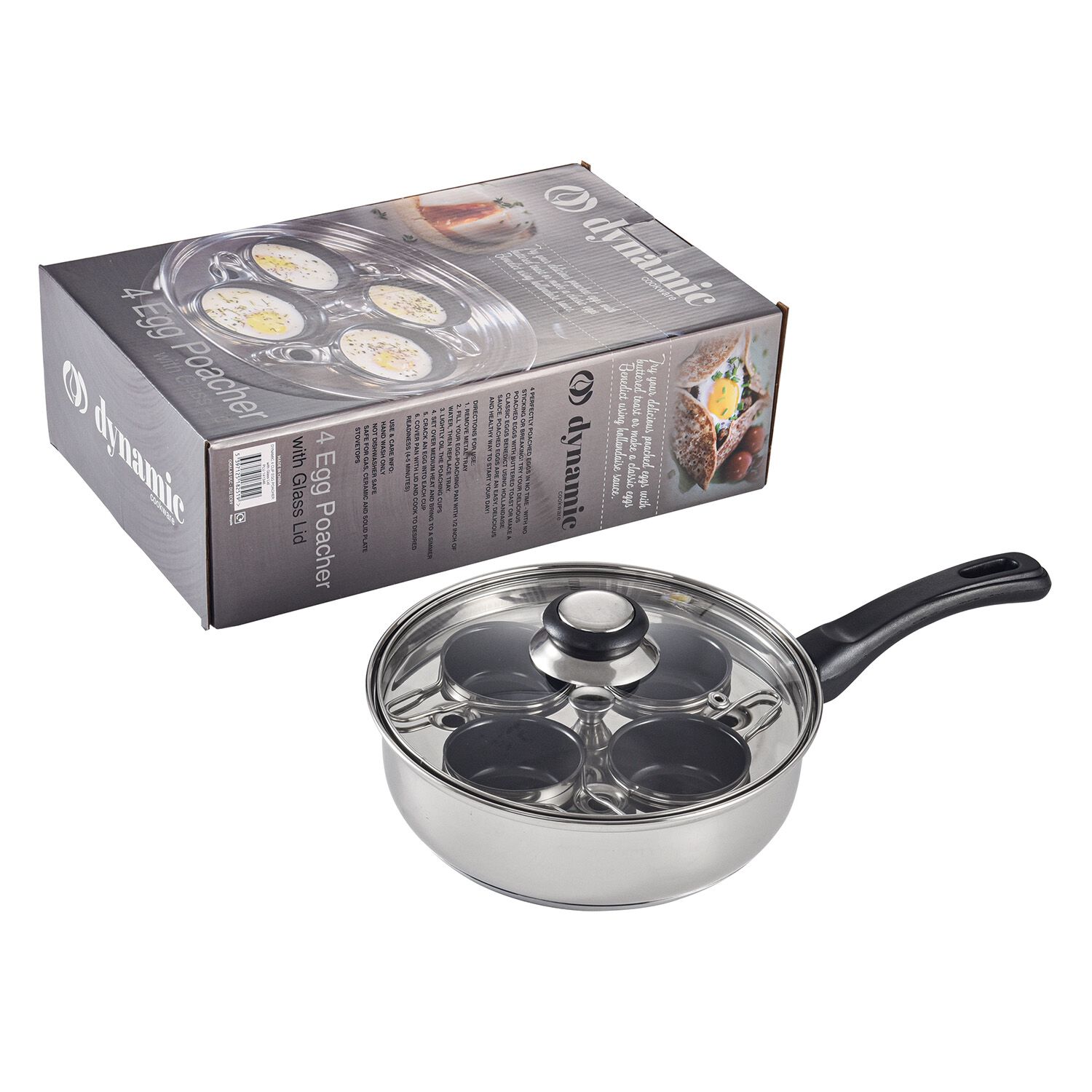 Dynamic 4 Cup Egg Poacher with Glass Lid - Home Store + More