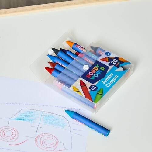 Hobby World Jumbo Crayons 20 Pieces - Home Store + More