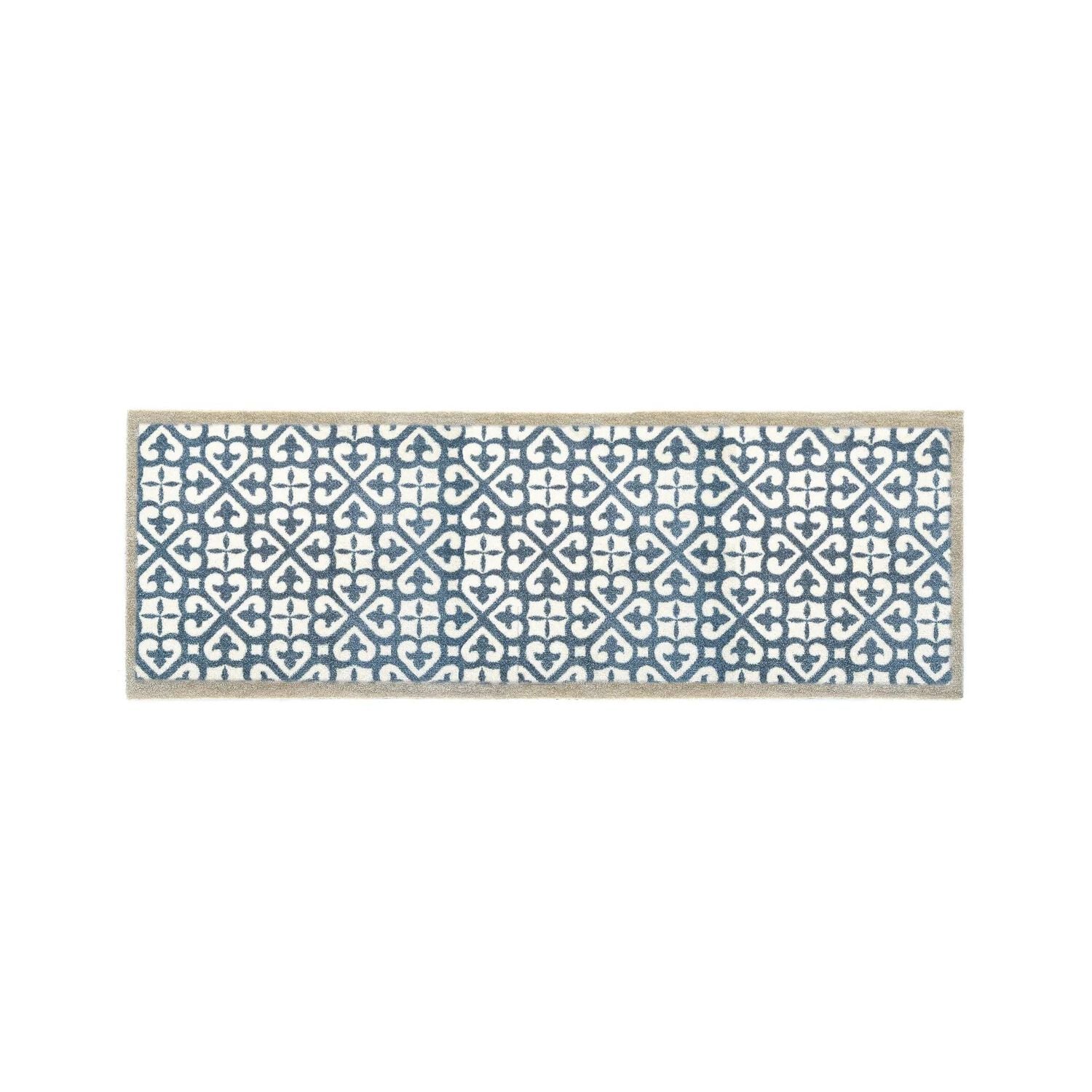 My Mat Harlequin Tile Blue Runner 50cm x 150cm - Home Store + More