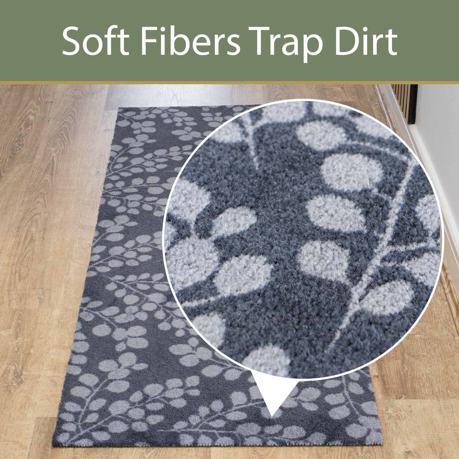 JVL Branches Black/Grey Mega Runner 57cm x 150cm - Home Store + More