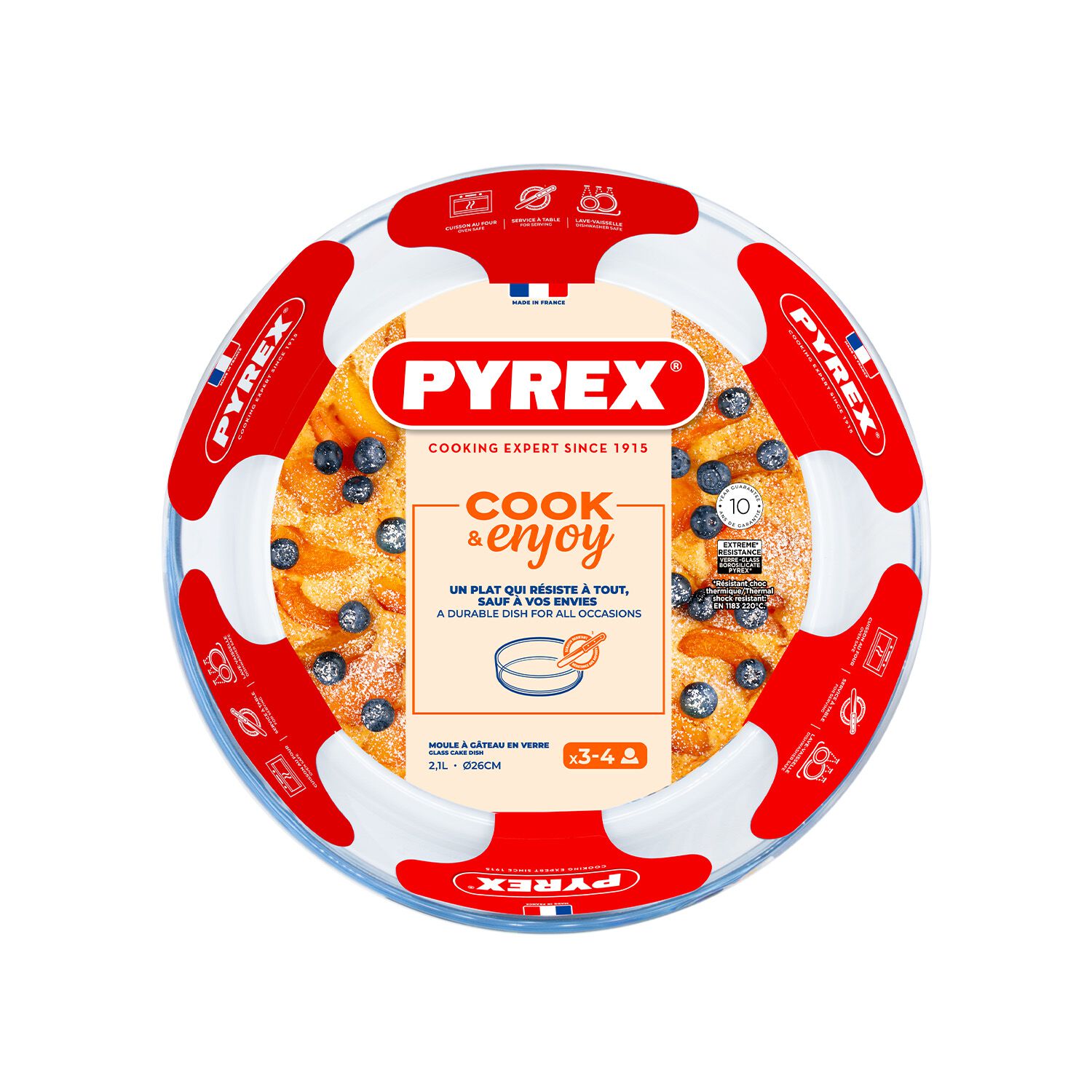 Pyrex Classic Deep Fluted Flan Dish 26cm - Home Store + More