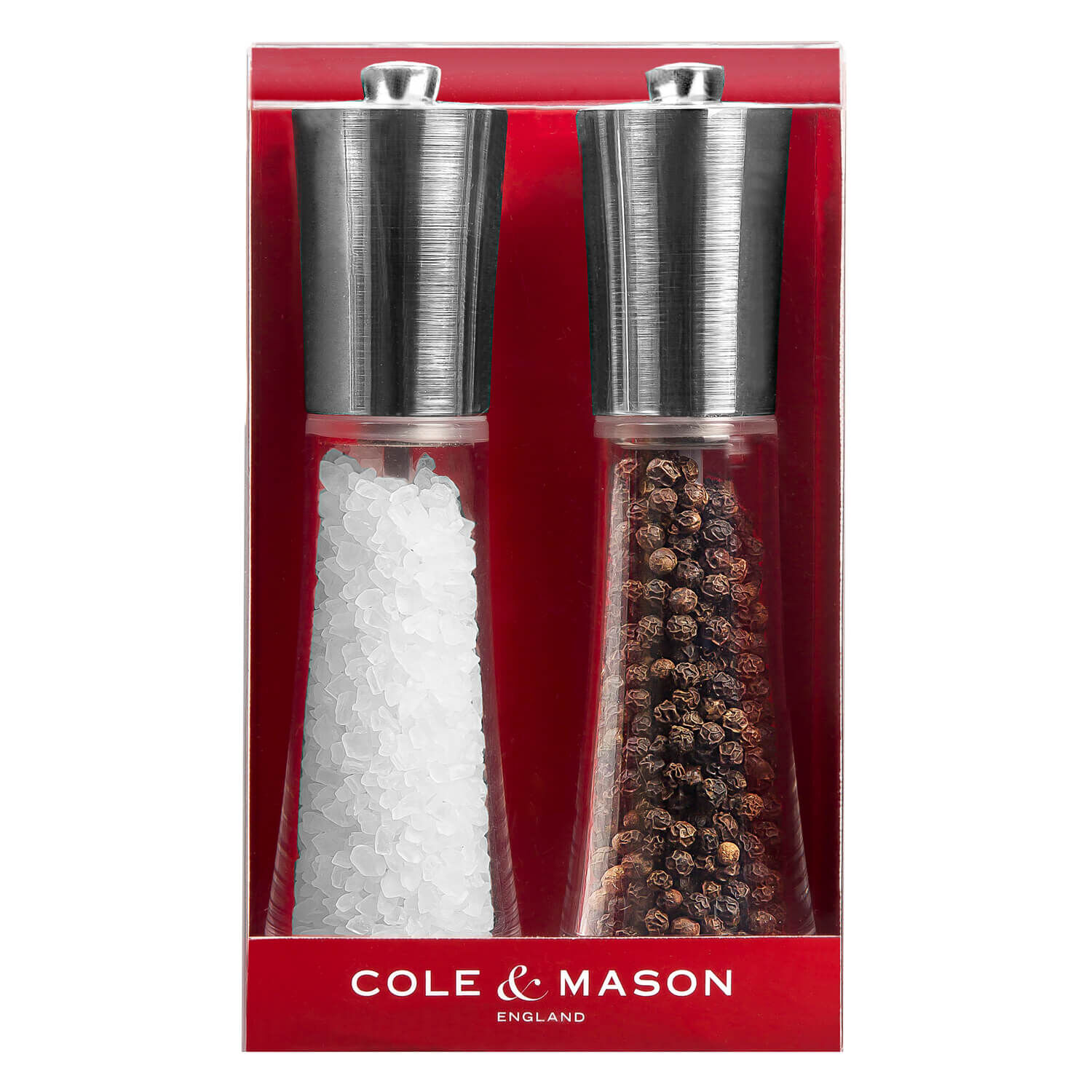 Cole & Mason Chrome Clear Salt & Pepper Mill Set - Home Store + More