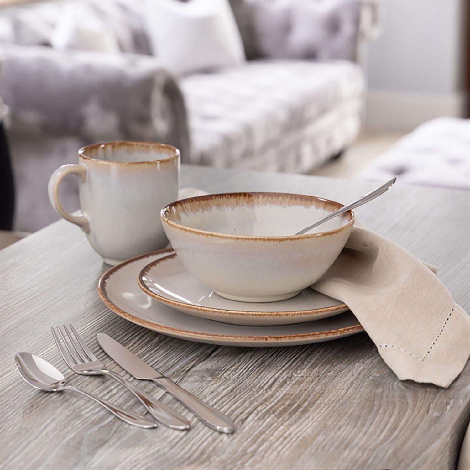 Mason Cash Reactive Cream Dinner Plate - Home Store + More