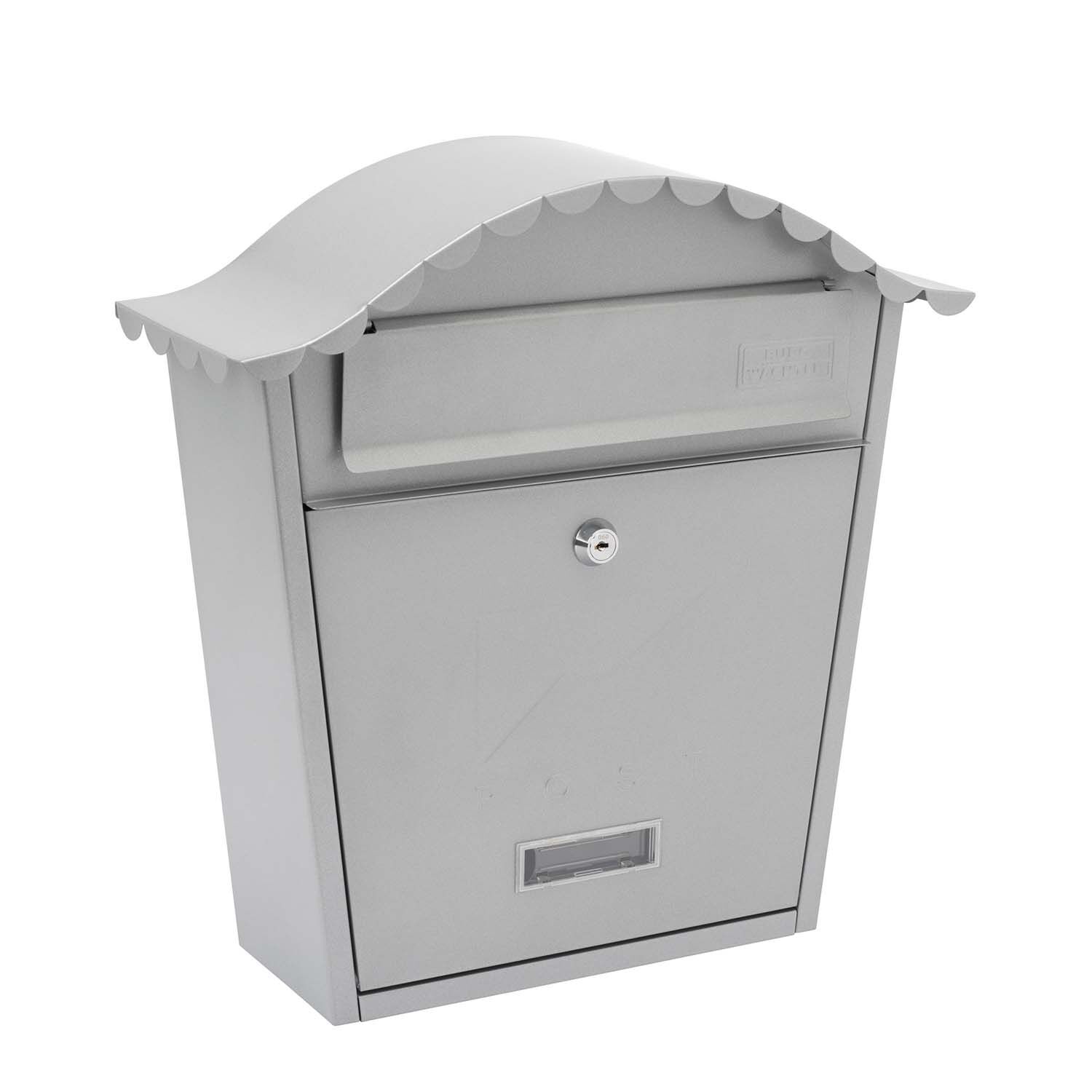 Steel Letterbox Classic French Grey - Home Store + More