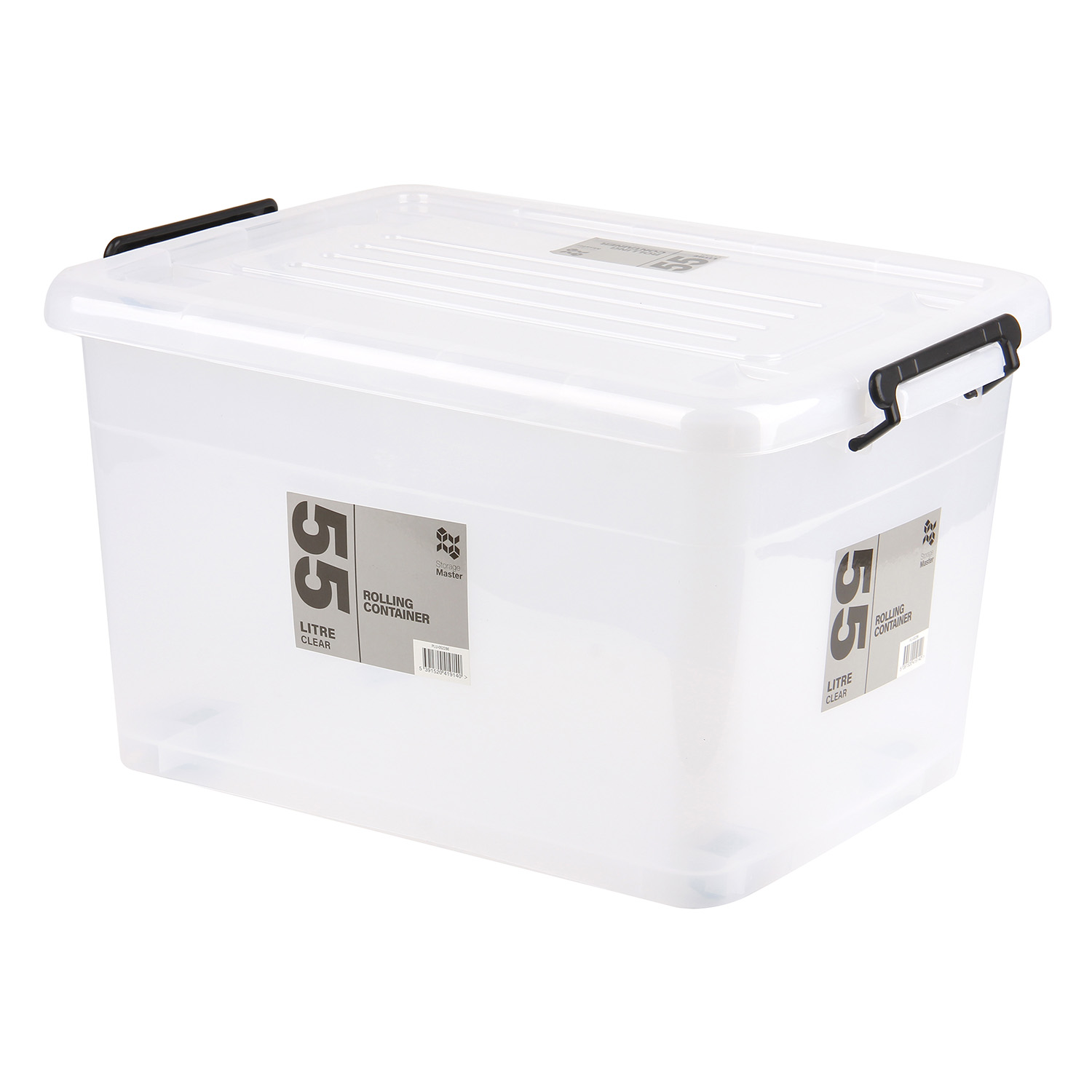 Rolling Storage Container 55L - Clear - Home Store + More